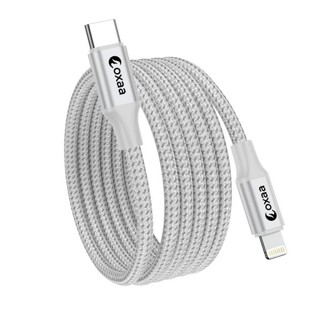 OXAA USB-C to Lightning Fast Charging Cable, 3-Pack (2m/6.6ft), Nylon ...