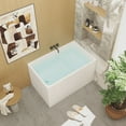 43" Acrylic Freestanding Bathtub with seat: Spacious rectangle Shape ...