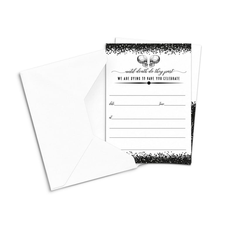 Blank Gothic Wedding Invitations