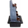 SereneLife 4Tier Desktop Electric Water Fountain Decor W/ LED Tabletop ...