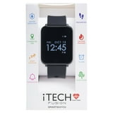 iTech Fusion Unisex Smart Watch & Fitness Tracker Black Case & Black ...