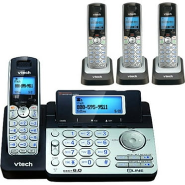 Vtech DECT 6.0 2 Line Cordless Phone with Answering and Additional ...