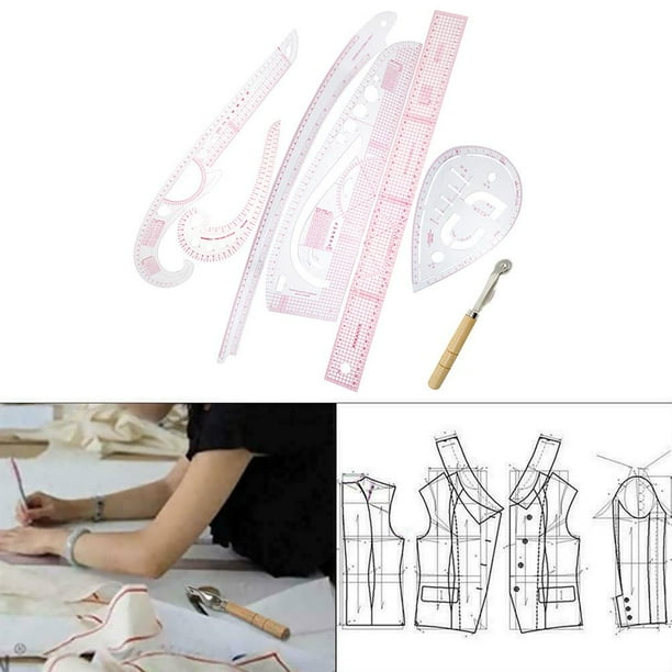 Garment Ruler 7-Piece Printing Plate Ruler DIY Sewing Ruler Sewing ...
