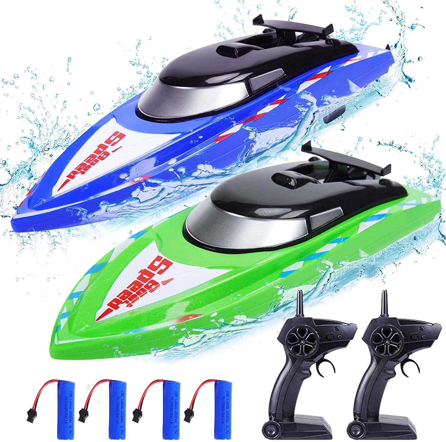 2Pack RC Boat Remote Control Boats for Pools Lakes Kids Adults,2.4G ...
