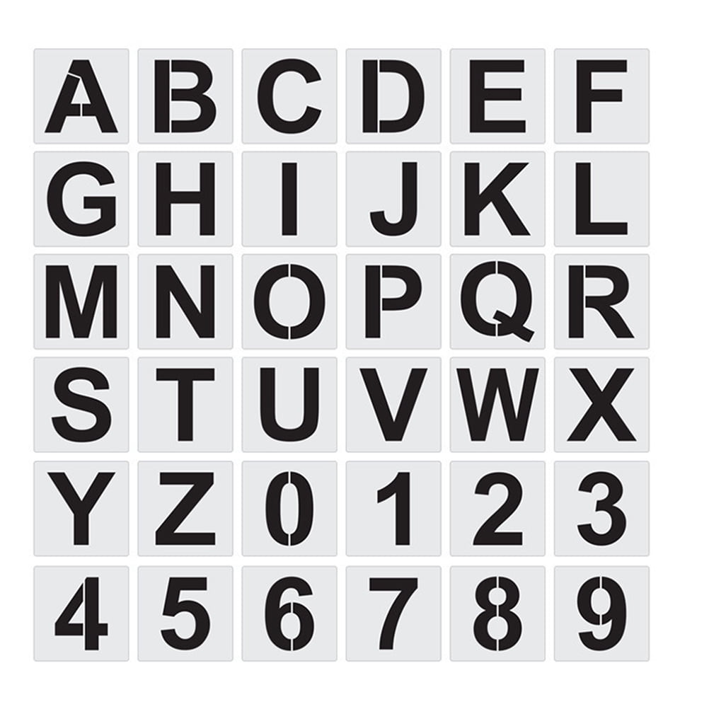 36Pcs Reusable Alphabet Templates Letter Stencils for Painting Letter ...