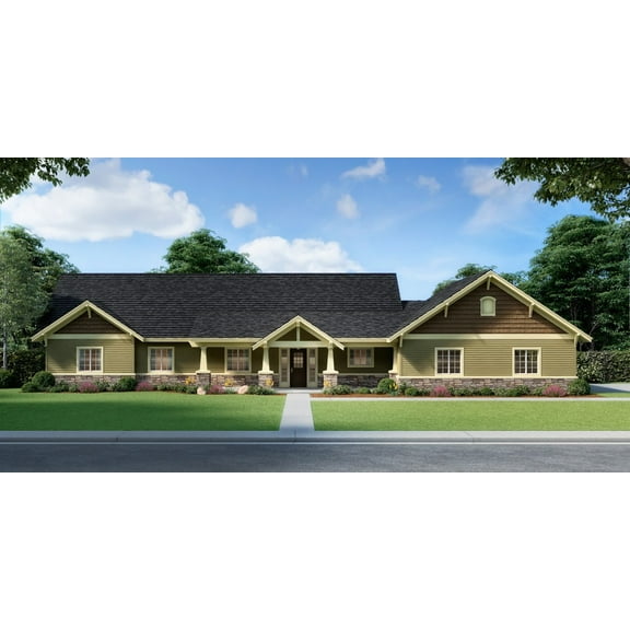 763-14422: Traditional Country 2 Bed, 2 Bath Luxury Home Plan, 1442 Sq ...
