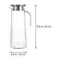 HAMPPLIES 1Pack Clear Pitcher with Lid Water Pitcher Silver Acrylic ...