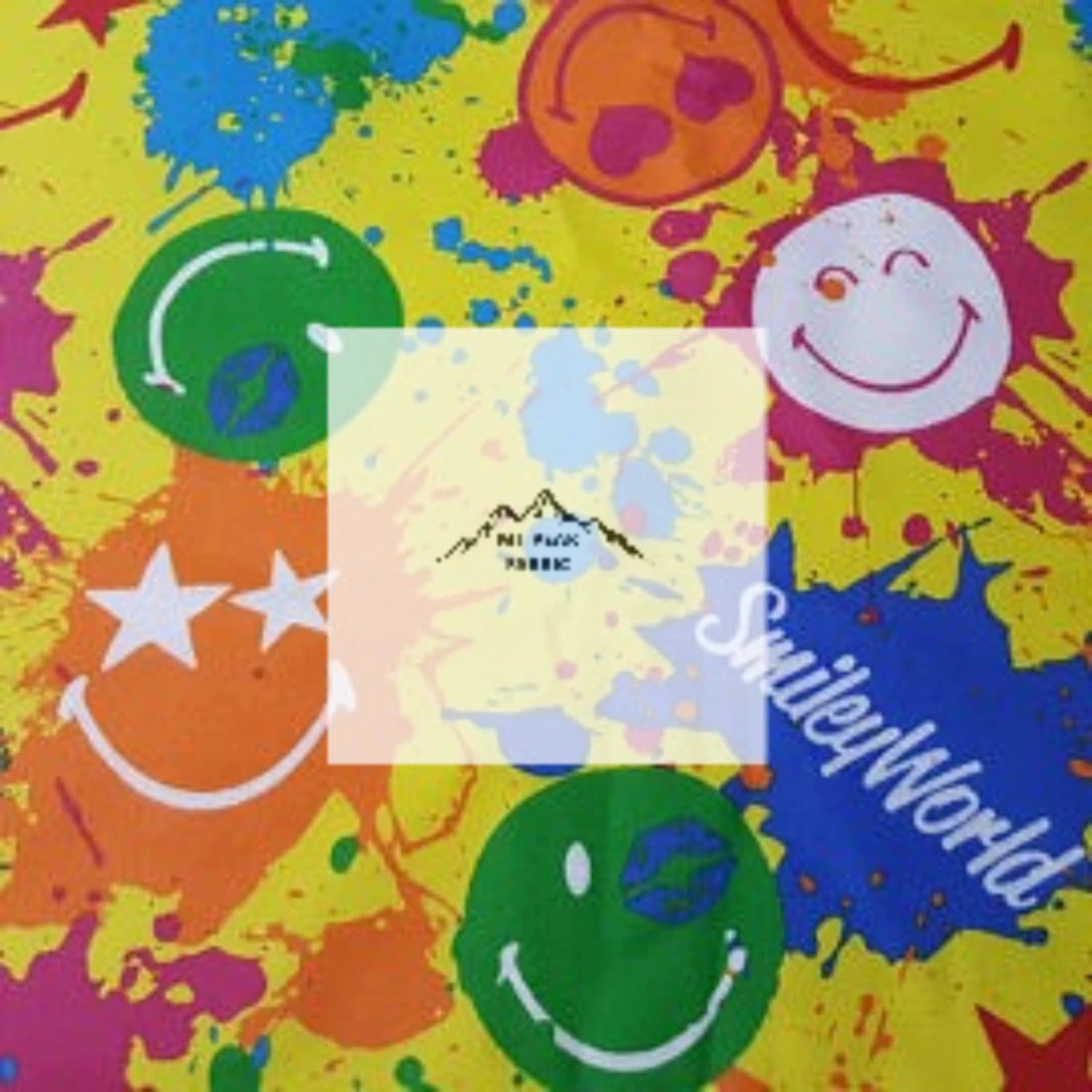 Smiley Paint Splat Flannel Fabric - Walmart.com