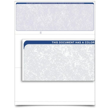Classic Blank Bottom Business Check with Herringbone Background, Blue ...