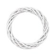 Ornaments Wreath Wicker Christmas Rattan Ring Garland Hanging White ...