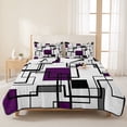 Abstract Geometric Lines Art 3 Pieces Quilt Set,1 Quilt with 2 Shams ...