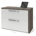 Bestar Small Space 2-Piece Sliding Computer Desk and 20-inch Storage ...