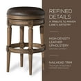 Maven Lane Pullman Backless Bar Stool in Walnut Finish w/ Marksman ...