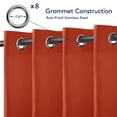 Outdoor Curtains Red Clay 52"W x 95"L (Pack of 1) - Walmart.com
