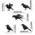 COM1950s Halloween Decorations Set of 5 Realistic Crows,Scary Bird ...