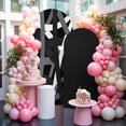 Abstract Art Arch Backdrop Cover 5 FT White Black Gray Line Modern ...