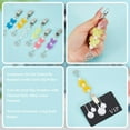 6 Colors Credit Card Puller Acrylic Butterfly Beaded Credit Card Clips ...