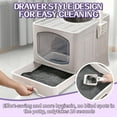 Extra Large Enclosed Litter Pan with Lid, Jumbo XL Tray for Cats ...