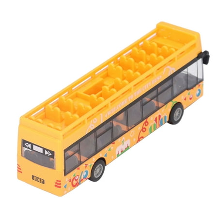 Fugacal Pull Back Bus, Alloy Bus Model High Simulation For Kids Toy ...