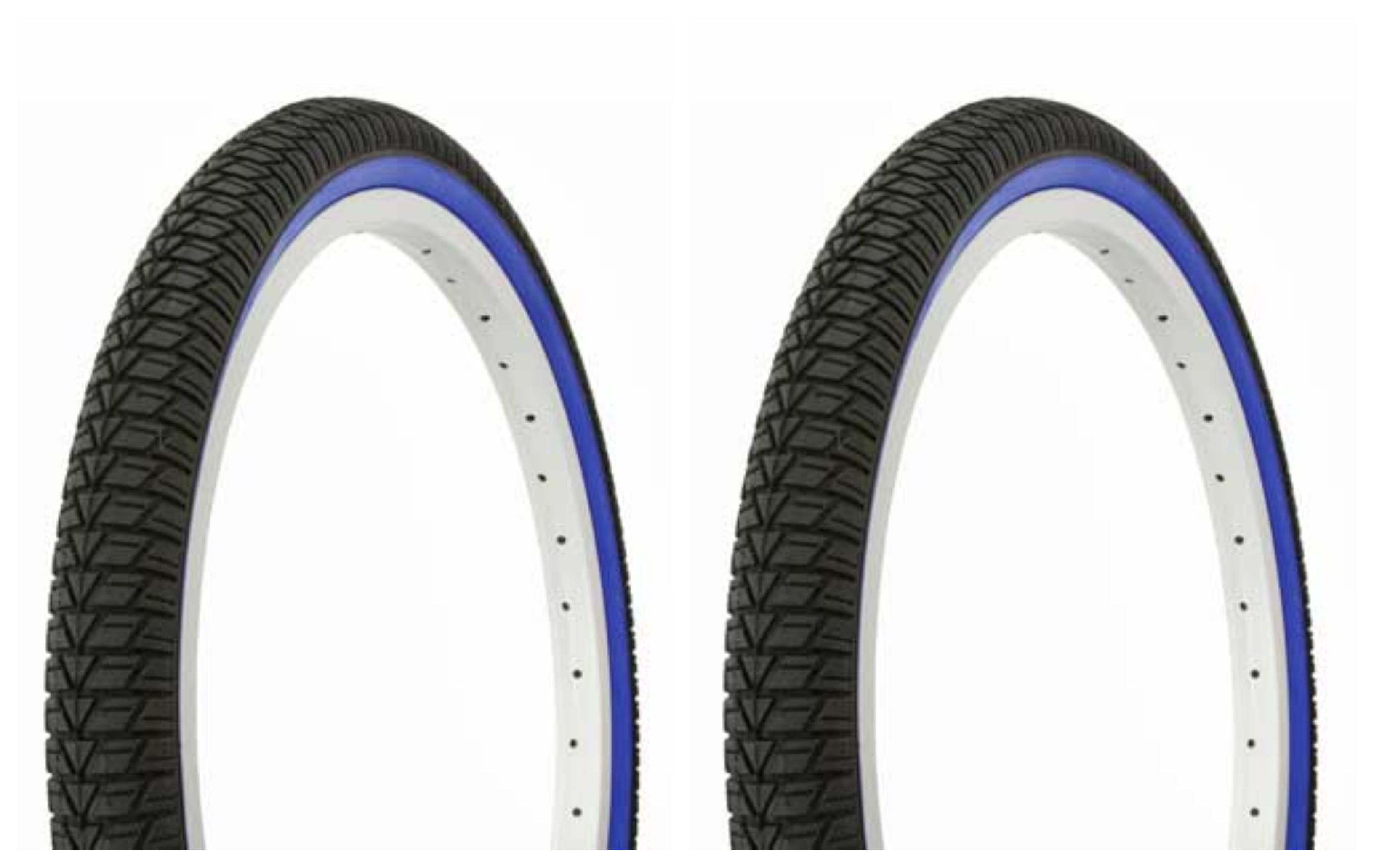 Tire set. 2 Tires. Two Tires Duro 20" x 1.75" Black/Blue Side Wall ...