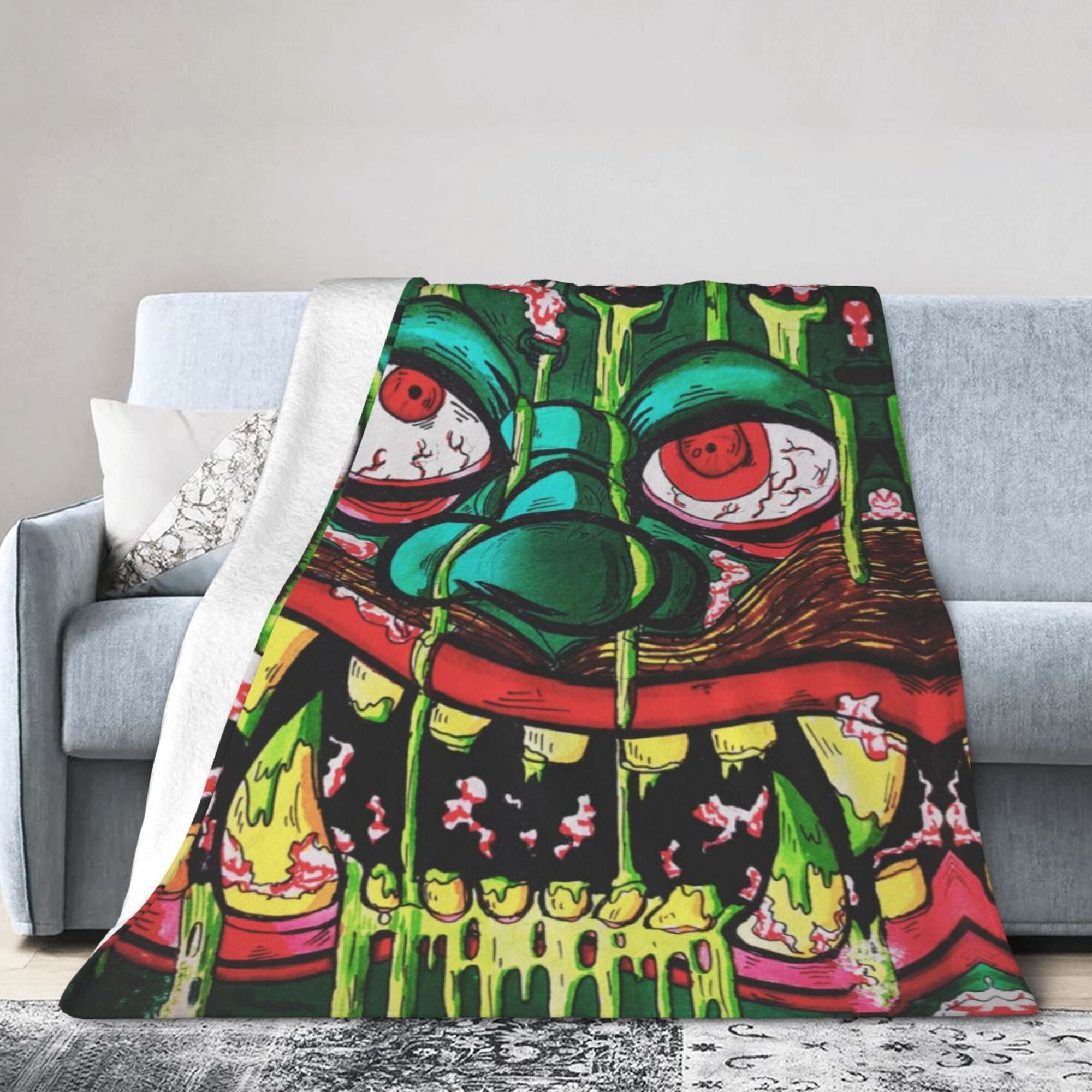 ZICANCN Anti-Pilling Flannel Bed Throw Blankets Art Demon Monster ...