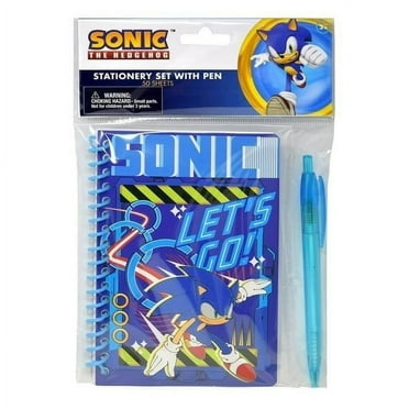 Sonic the Hedgehog 2 Pack Spiral Notebook with Pen, Gamer Character ...