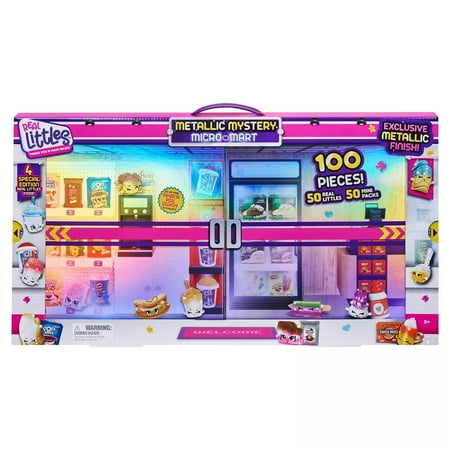 Shopkins Metallic Mystery Micro Mart, 100 Pieces (50 and 50 Mini Packs ...