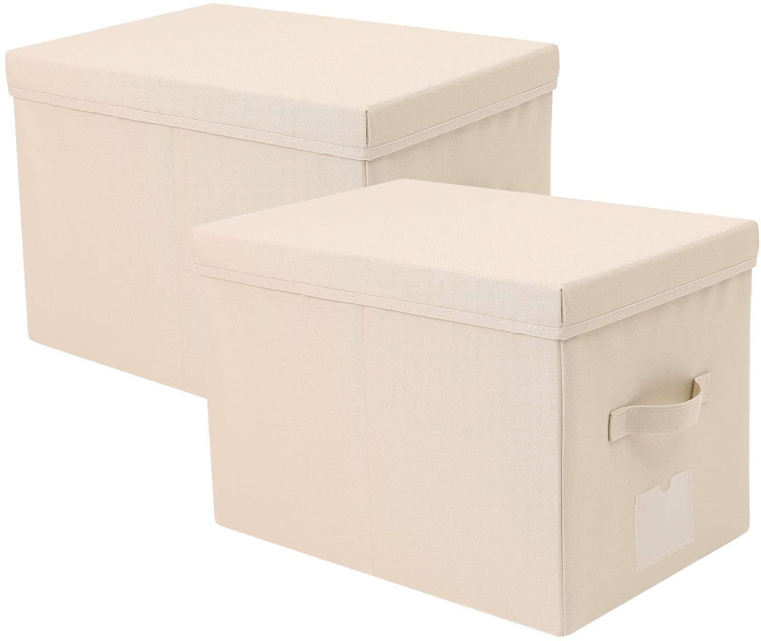 Set Of 2 Folding Storage Boxes With Rigid Lid For A3 Documents And A4 ...