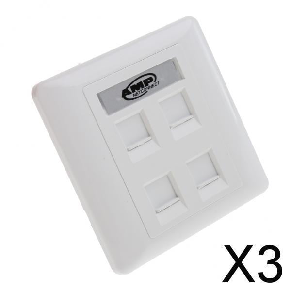 Paquete de 3-6 placas frontales de toma de pared de datos cuádruples ...