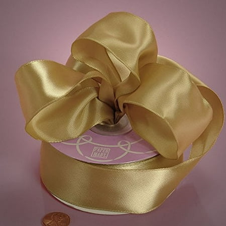 Gold Wired Satin Ribbon, 7/8" X 25Yd - Walmart.com