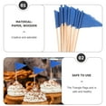 STRANDCHIC Flag Cupcake Toppers Blue Paper 60Pcs 3.15X1.4X0.08In ...