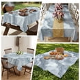 Abstract Gray Water Ripple Stripe Table Cloth 60x60in, Waterproof ...
