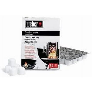 Weber Outdoor Grill Charcoal Fire Starter, 24 Count Lighter Cubes for ...