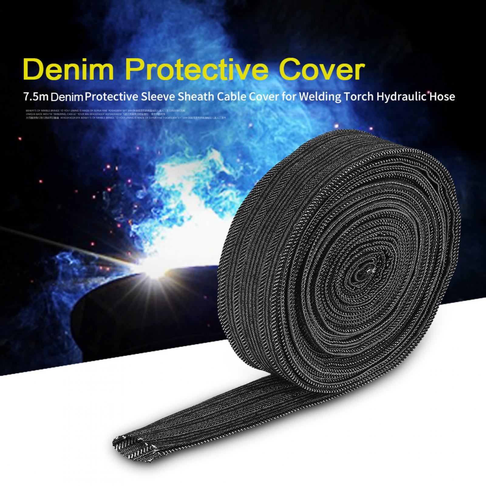 56mm dia Hydraulic Hose Nylon Protective Sleeve Sheath Cable Scuff ...