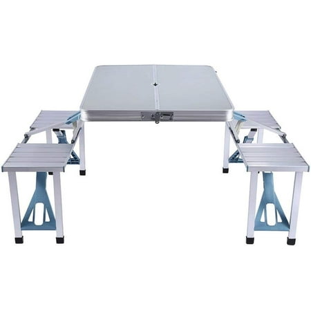 Folding Craft Table Camping Picnic Table Outdoor Garden Party Barbecue ...