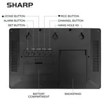 "Sharp Atomic Clock with Jumbo 3"" Display, Indoor/Outdoor Temperature ...
