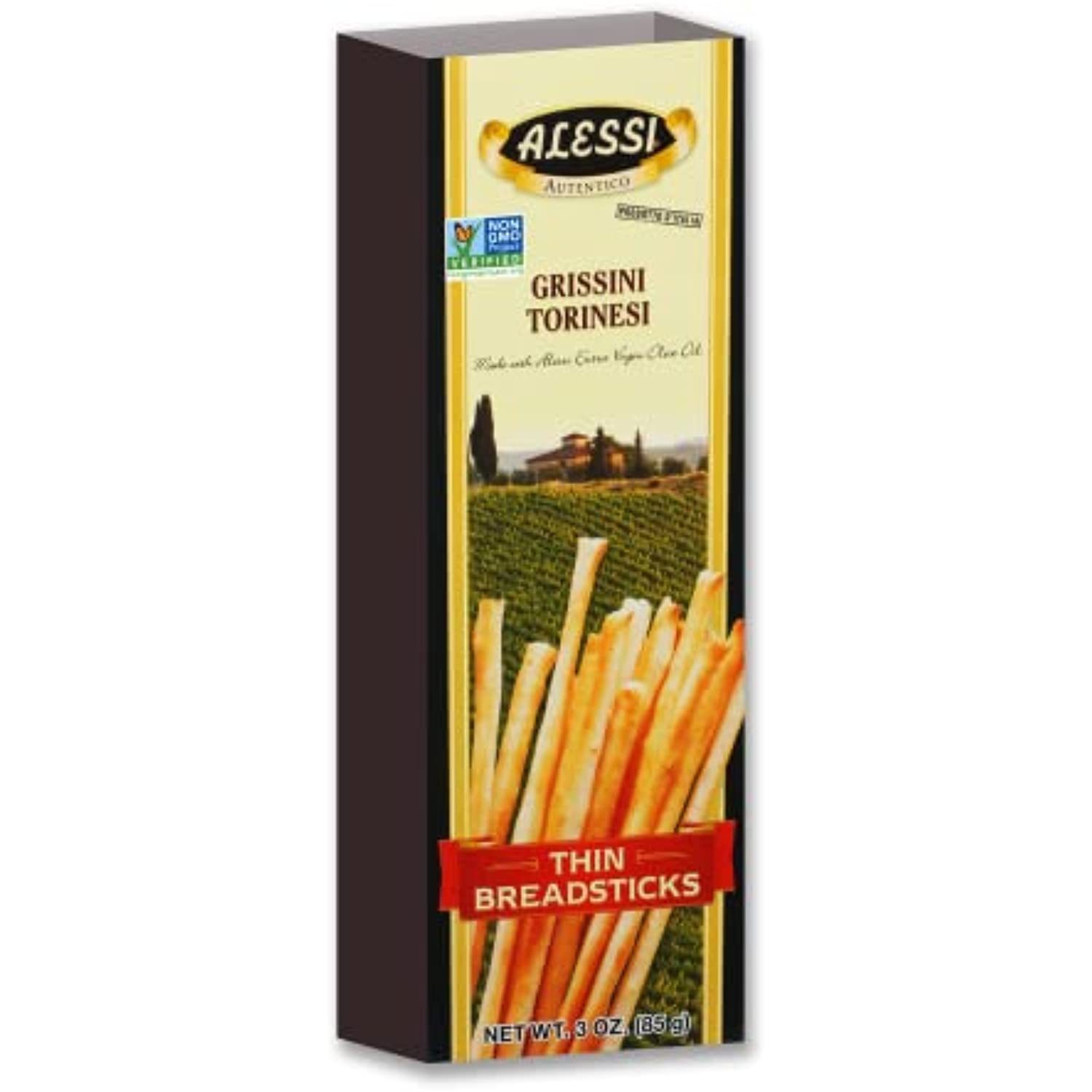 Alessi Autentico - Italian Crispy Breadsticks, Low Fat Made With Extra ...