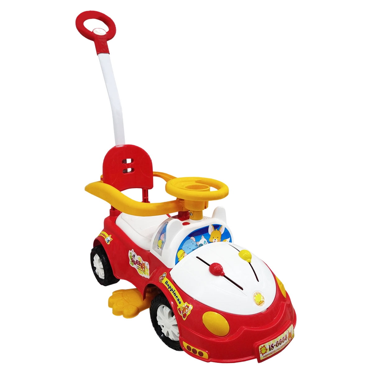 Montable Musical Angelin Baby Morado con Barra de Empuje Compartimiento ...