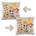 16"x16" Pillows Cover Fall Leaf Red Golden Brown Bright Color Seasonal ...