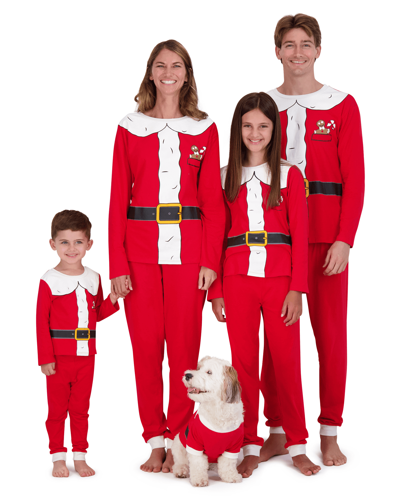 Holiday Hype Festive Christmas Family Pajama Set, Santa Suit, 4 Toddler ...