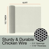 MAPORCH, Plastic Chicken Wire Fencing, White, 500gsm ABS Plastic ...