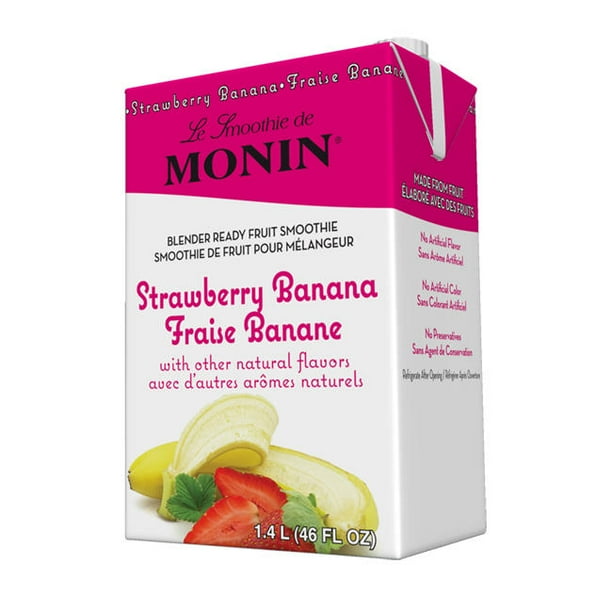 Monin Strawberry Banana Fruit Smoothie Mix - Walmart.com - Walmart.com