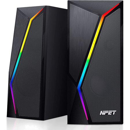 XBRW CS50 RGB Computer Speakers with Touch Control Pod, 2.0 Channels ...