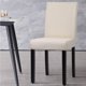 FDW Dining Chairs Set Of 4 Beige Elegant Design Modern Fabric ...