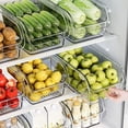 Refrigerator Organizer Bins - Clear Plastic Container Drawer for Egg ...