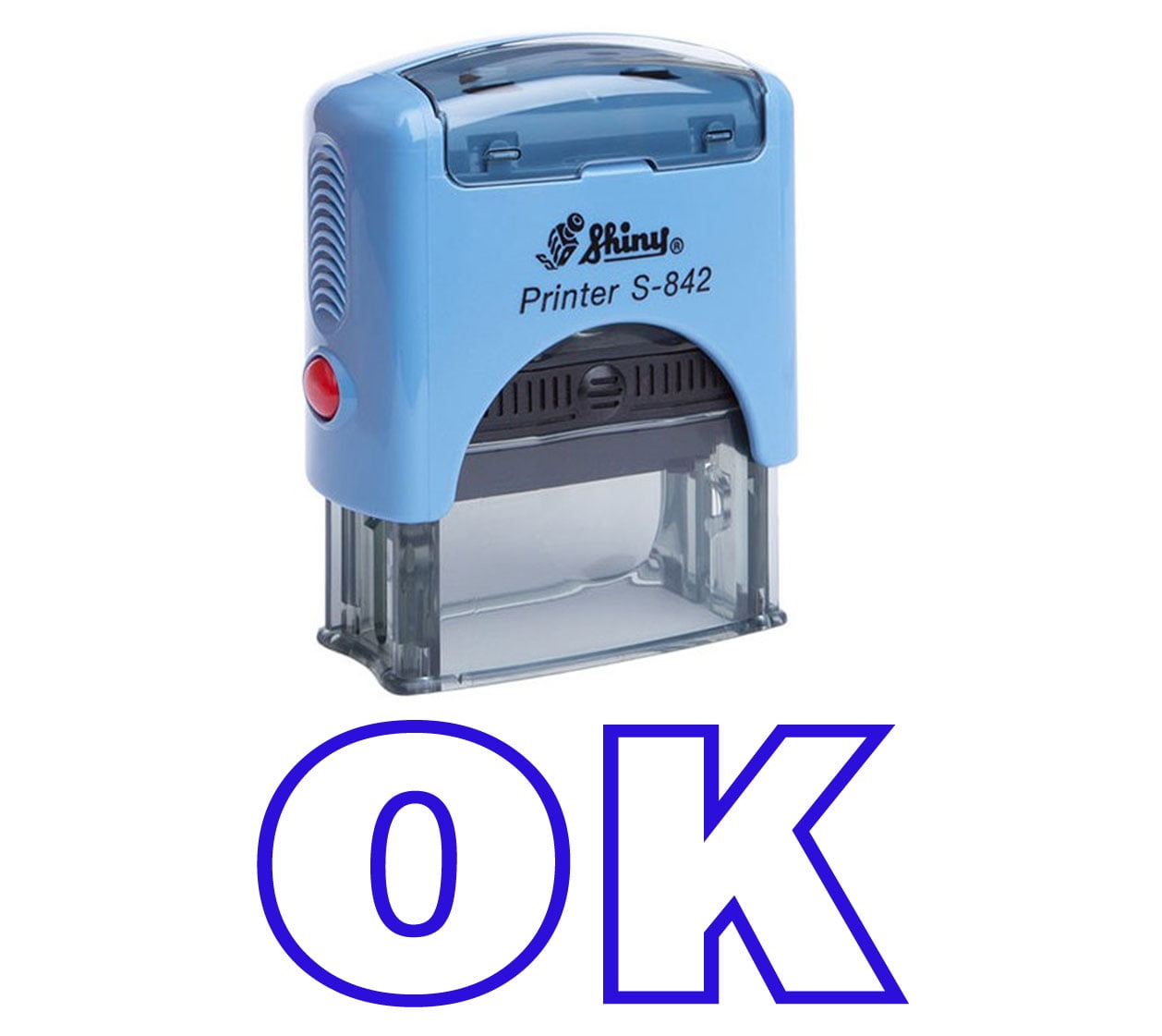 OK Self Inking Rubber Stamp Office Stationary Custom Shiny Stamp ...