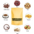 100 paper-plastic composite bags with window, 5.5x7.9-inch stand-up ...