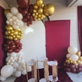 60 Count Burgundy Maroon Gold Beige White Latex & Metallic Balloons for ...