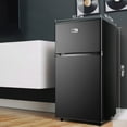WANAI 3.5 Cu ft Two Door Mini Fridge, Freezer Combo, Compact Adjustable ...