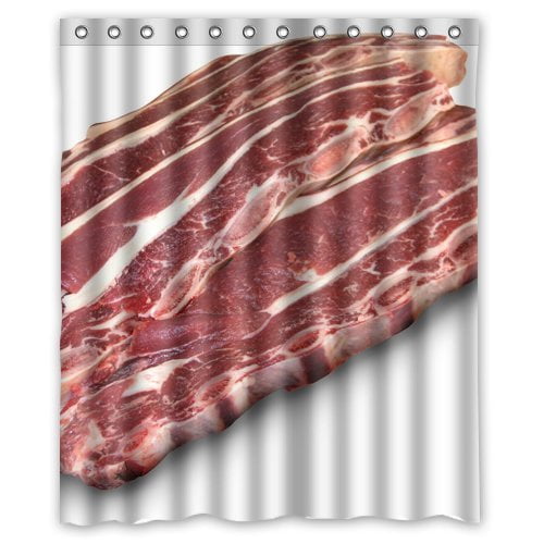 HelloDecor Beef Meat Shower Curtain Polyester Fabric Bathroom ...